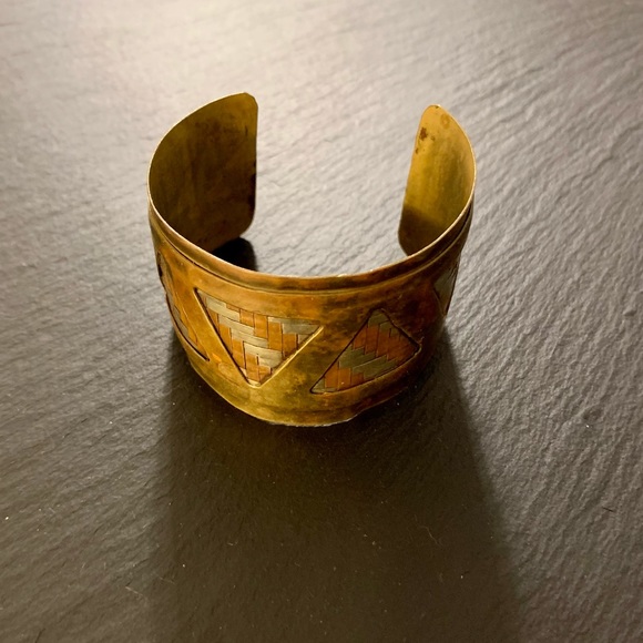 No Brand | Jewelry | Copper Tone Handmade Aztec Design Cuff Bracelet ...